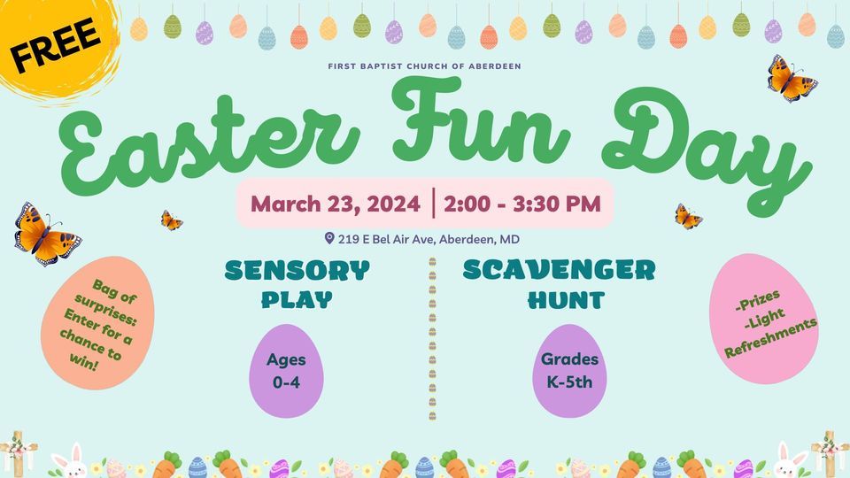 Easter Fun Day, 219 E Bel Air Ave, Aberdeen, MD, United States ...