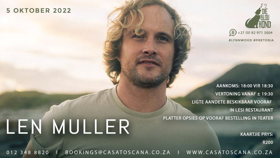 Len Muller, Die Blou Hond, Pretoria, 5 October 2022 | AllEvents