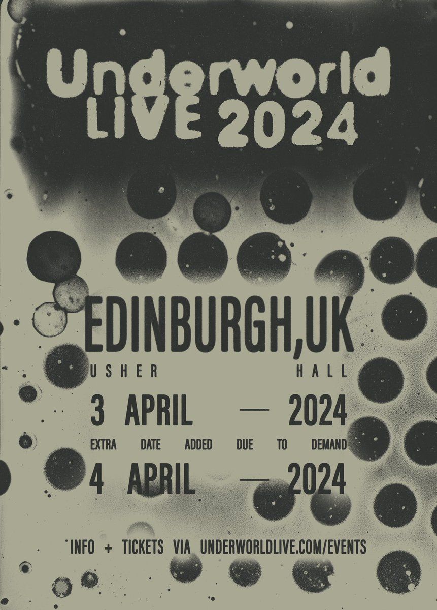 Underworld Edinburgh Tickets, Usher Hall, Edinburgh | AllEvents.in