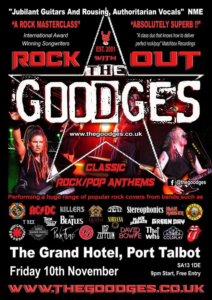 The Goodges Rock Out @ The Grand Hotel, Port Talbot. SA13 1DE. , The ...