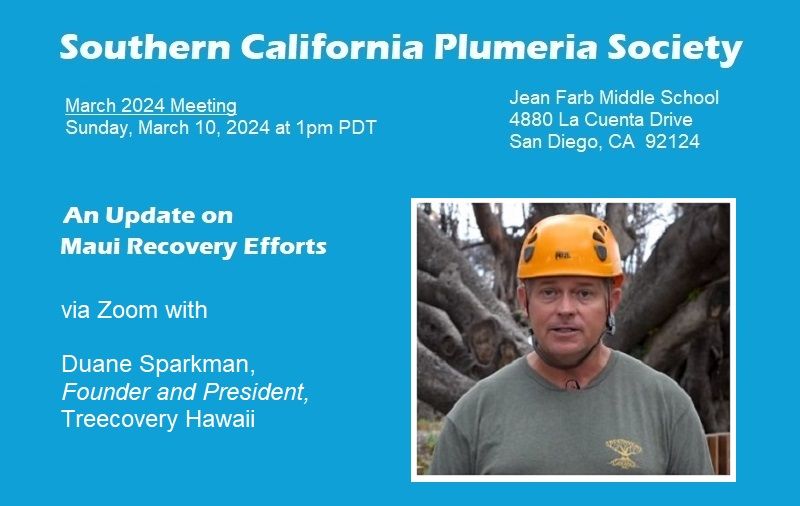 SoCal Plumeria Society Monthly Meeting, Farb Middle School, La Mesa, 10 ...