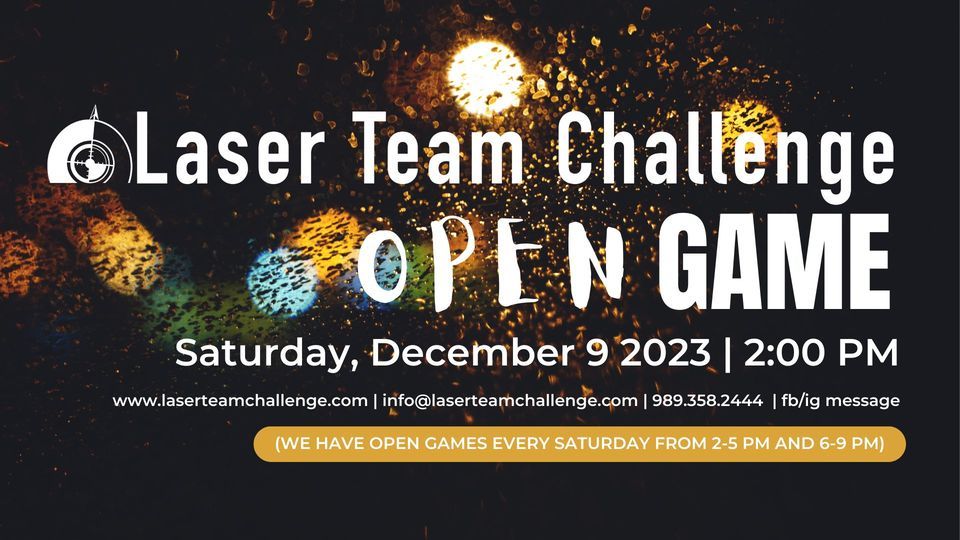 2pm Open Game, Laser Team Challenge, Presque Isle, 9 December 2023 ...
