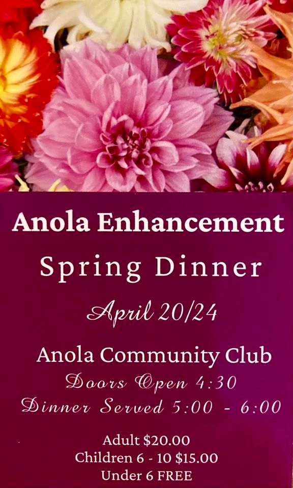 Anola Enhancement Spring Dinner, Anola Community Club, Beausejour ...
