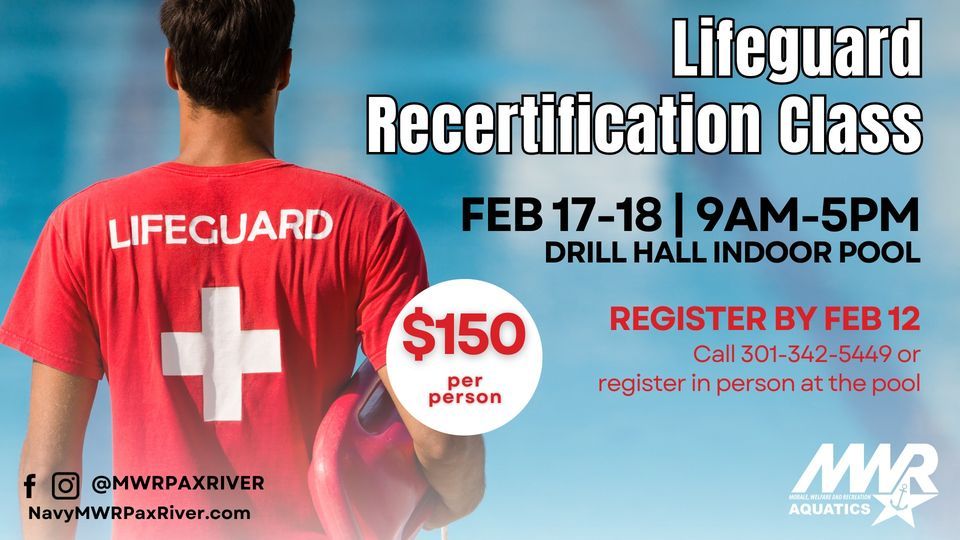 Lifeguard Recertification Class, NAS Patuxent River Drill Hall, February 17 2024 | AllEvents.in