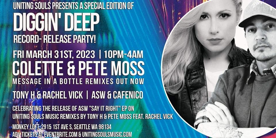 Diggin Deep - Colette & Pete Moss - ASW record release party, Monkey ...