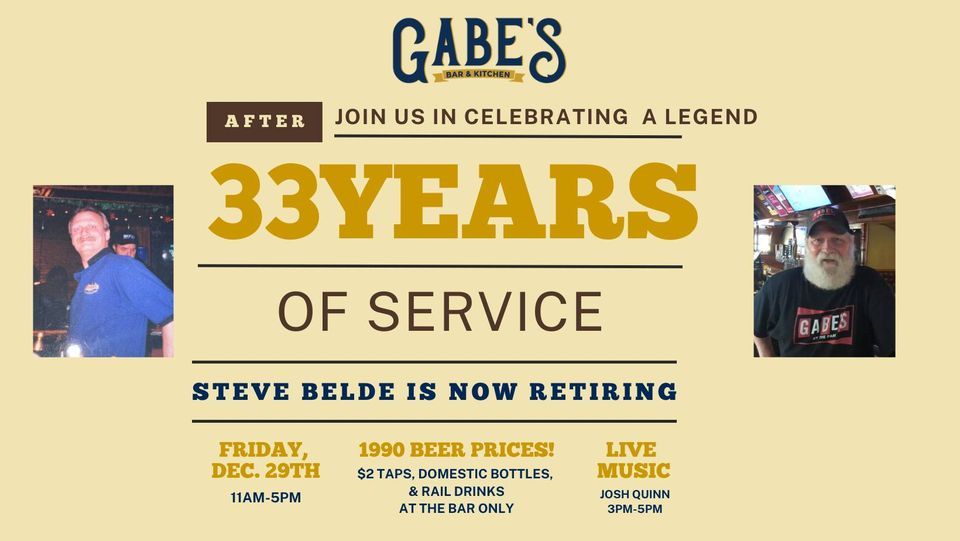 Steve Beldes Retirement Celebration , Gabe's Neighborhood Bar & Kitchen ...