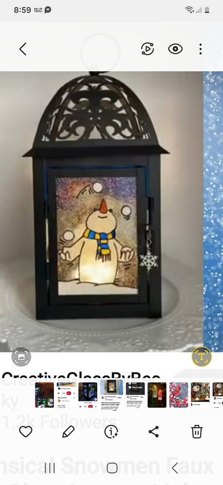 "Faux" Stain Glass Lantren , This & That by Cat 957 W Craig Ave Brazil ...