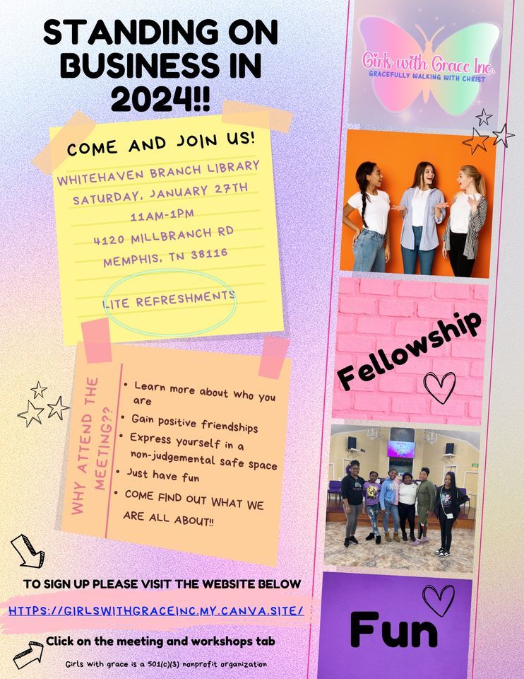 Girls with Grace Meeting, Whitehaven Public Library, Memphis, 27 ...