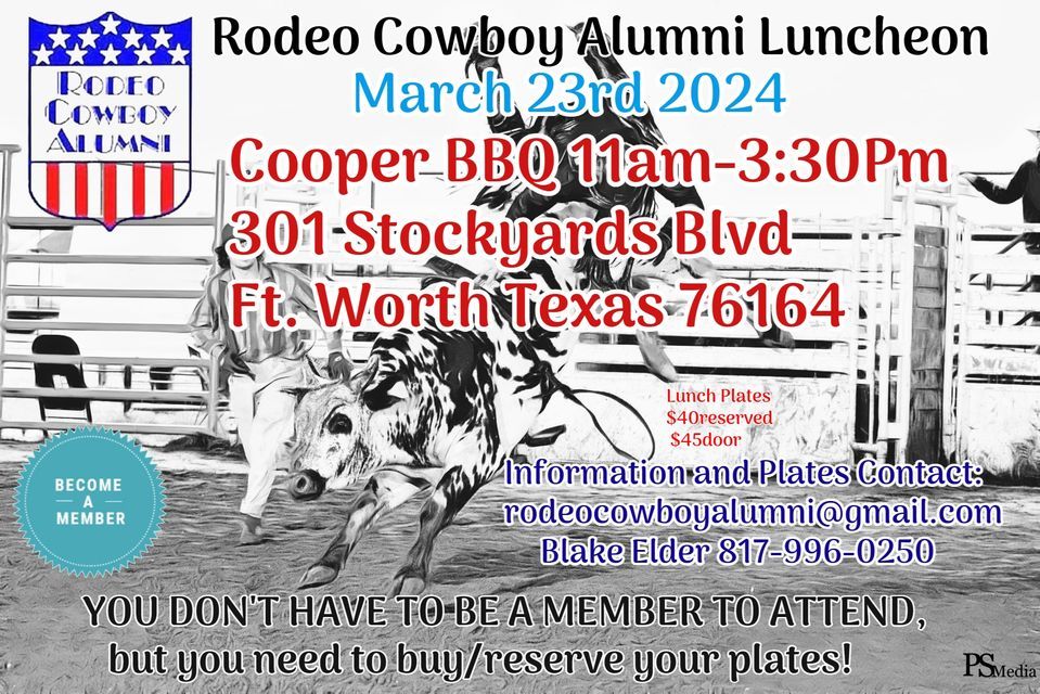 Rodeo Cowboy Alumni Luncheon and More!, Cooper's BBQ, Fort Worth, 23 ...