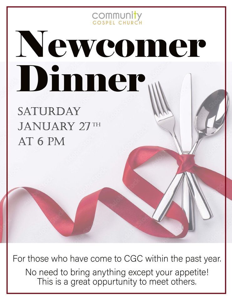 CGC Newcomer Dinner, Community Gospel Church, Rensselaer, 27 January ...