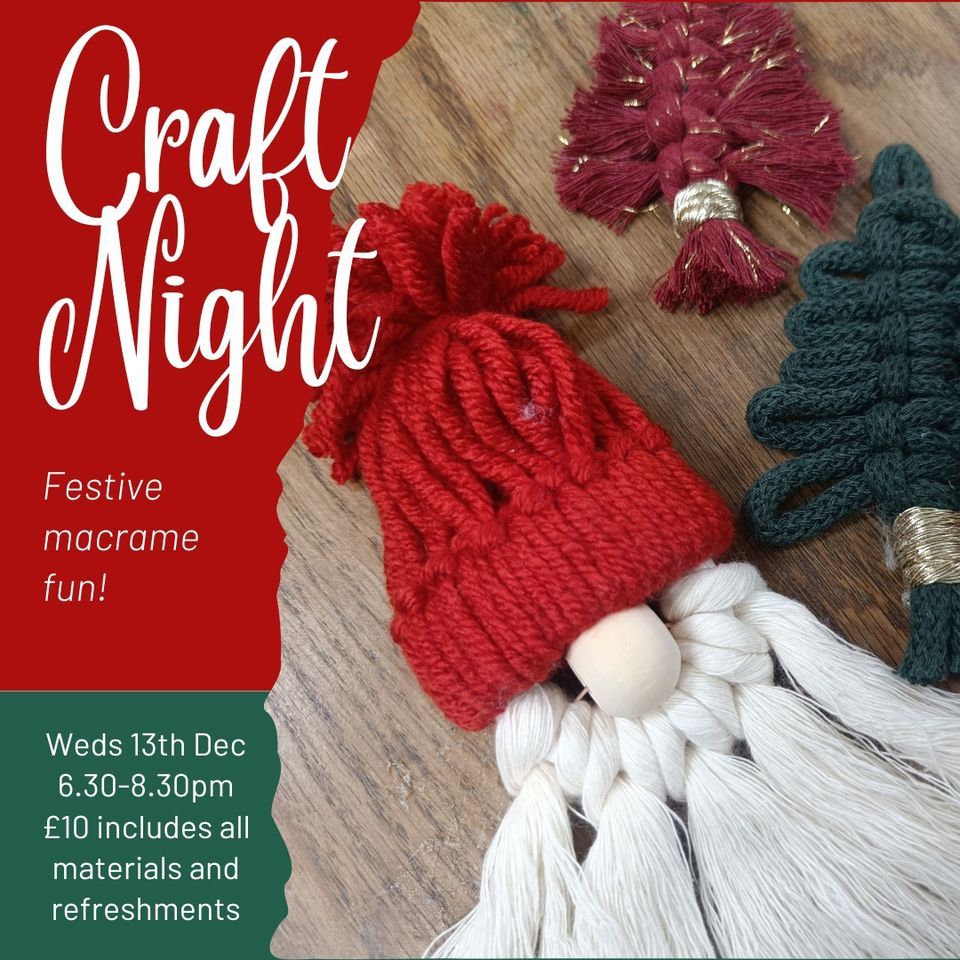 Craft Night - Macrame Festive Fun! , Larkdesignmake, Cardiff, 13 ...