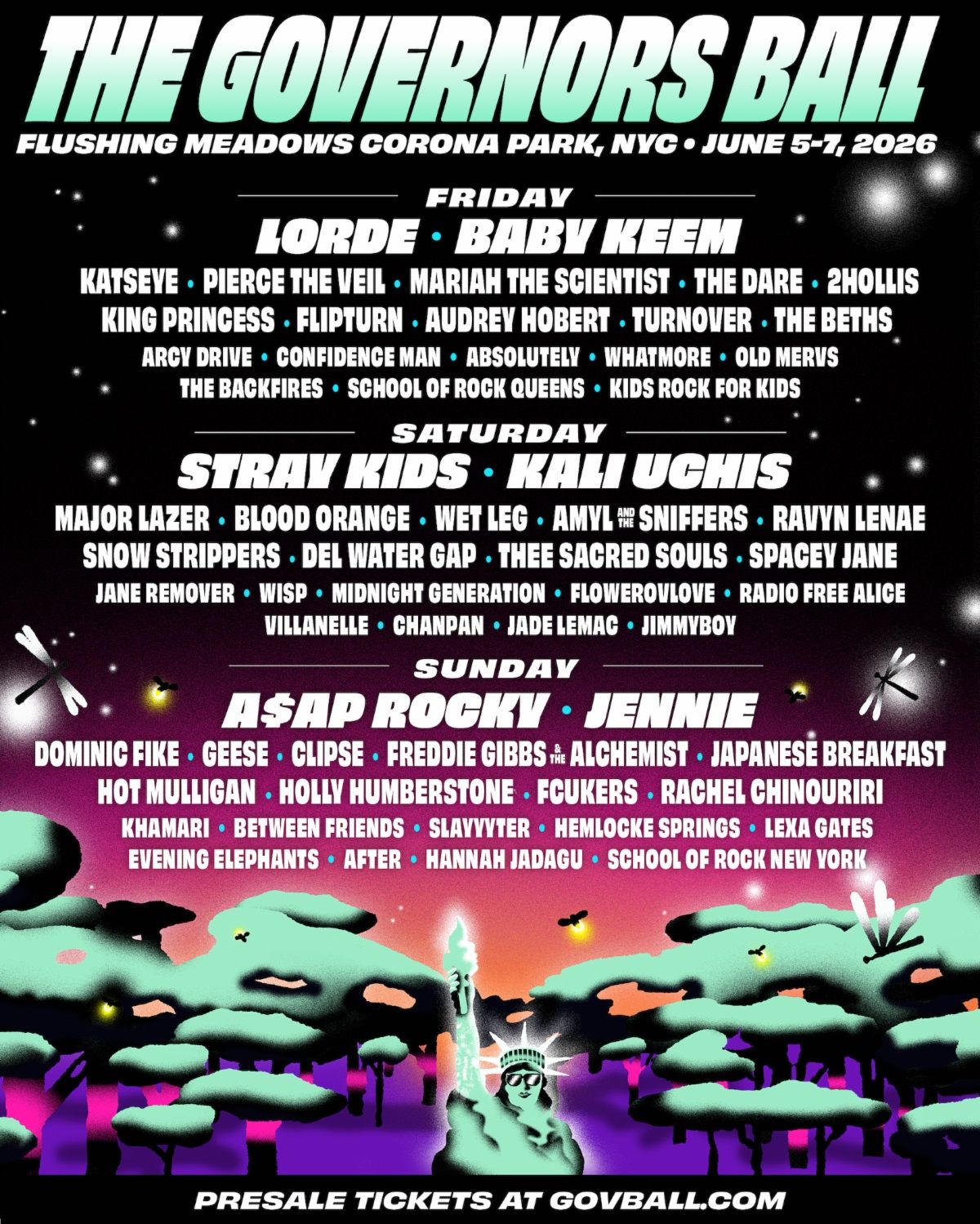 Governors Ball Music Festival: Lorde Stray Kids Kali Uchis & A$AP Rocky ...