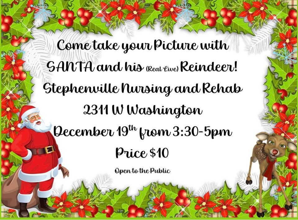 Photos with Santa and Real Live Reindeer, Stephenville Nursing ...