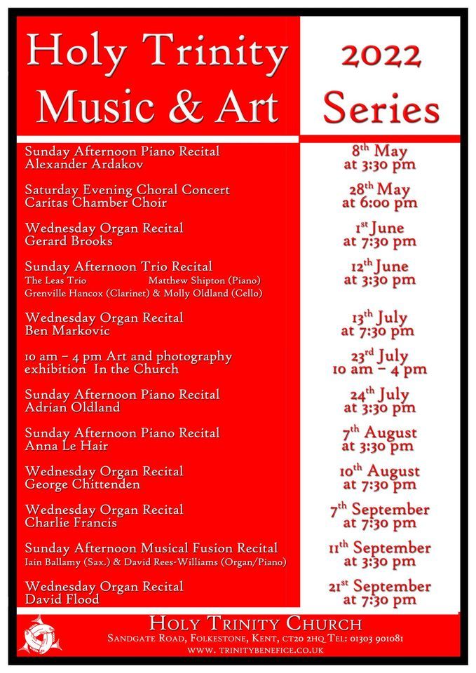 Holy Trinity, Folkestone 2022 Music & Art Series, Holy Trinity Church ...