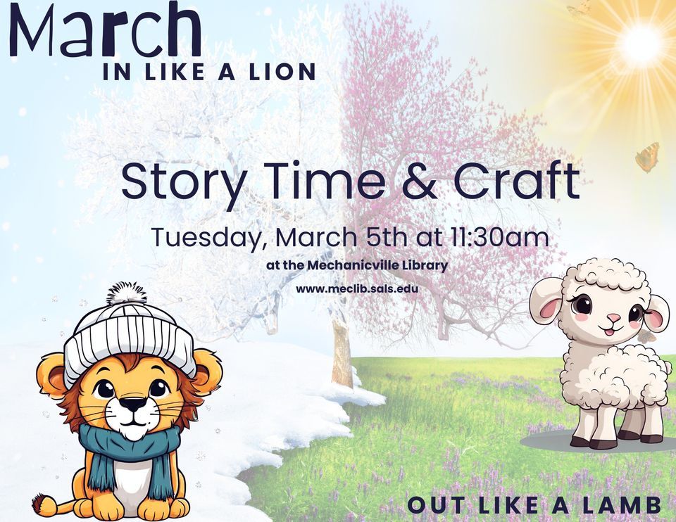 Story Time & Craft: March ... in like a lion, Mechanicville District ...