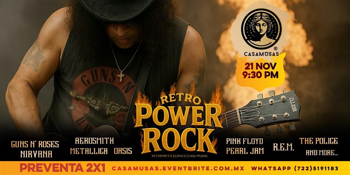 RETRO POWER ROCK, Casa Musas, Toluca de Lerdo, 21 November 2025 | AllEvents
