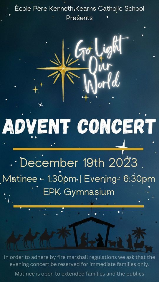 EPK Advent Concert, École Père Kenneth Kearns Catholic Elementary ...