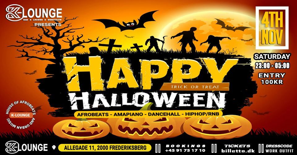 K-Lounge: Happy Halloween Party, K-Lounge, Frederiksberg, November 5 ...