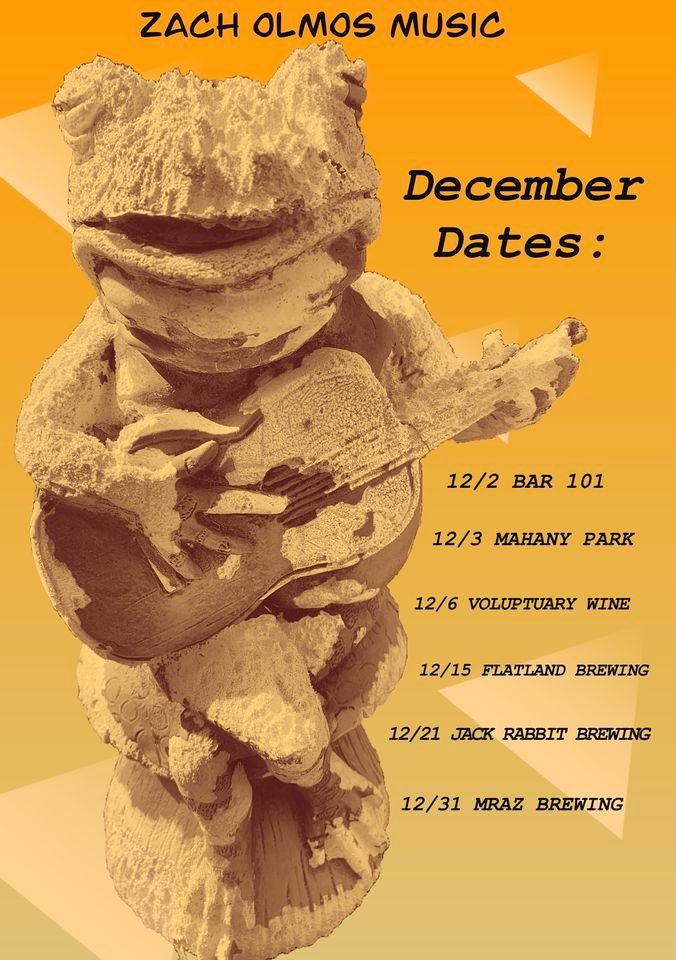 Zach Olmos live at Lucid Wine, Lucid Winery, Sacramento, December 6 ...