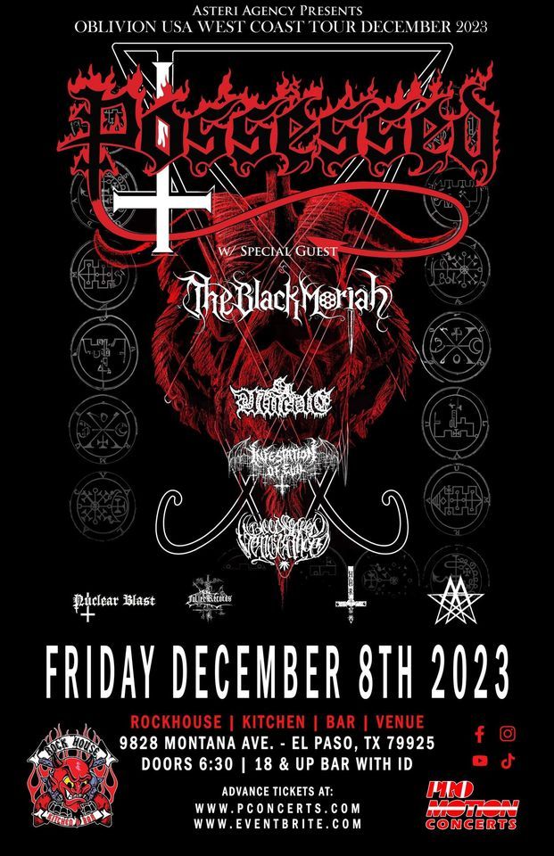 POSSESSED LIVE , Rockhouse Dive Bar Kitchen Venue, El Paso, 8 December ...