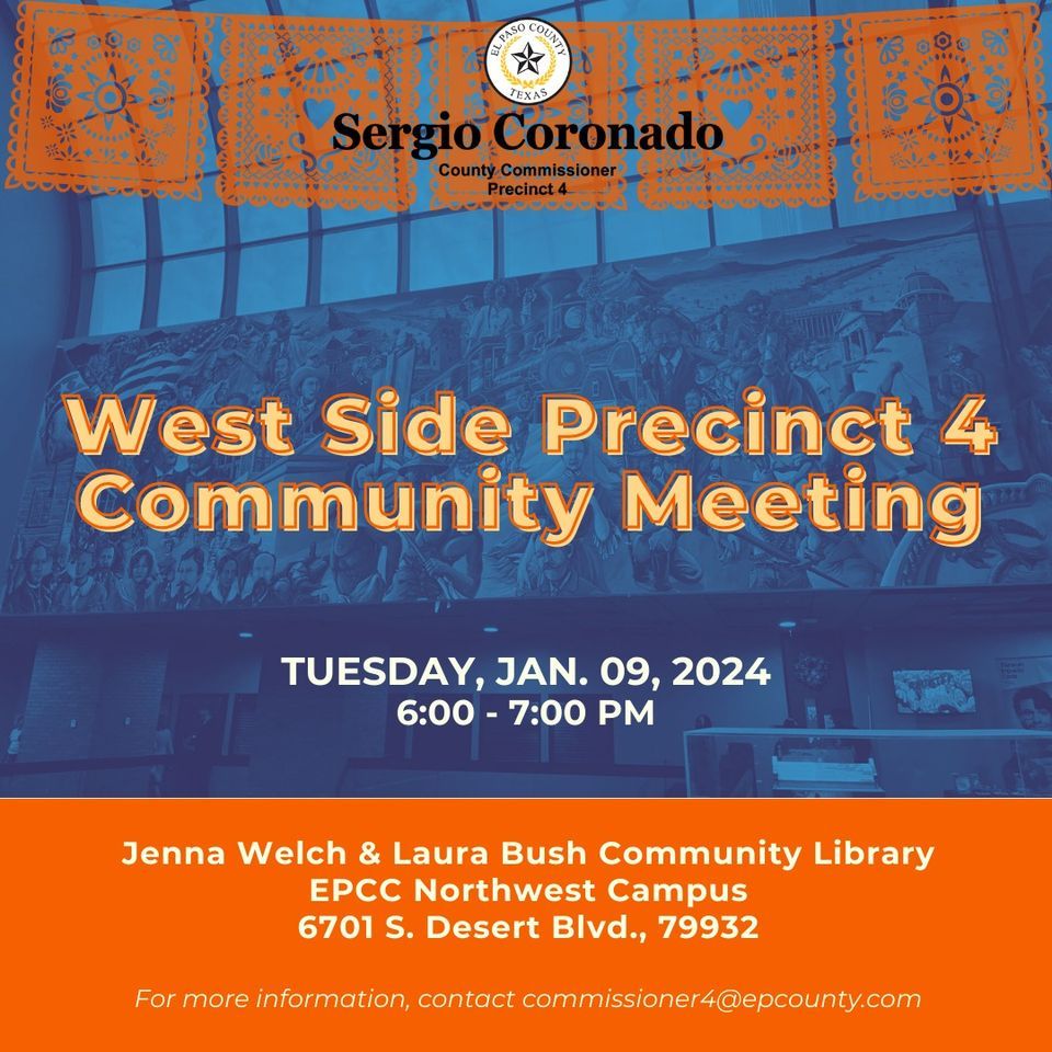 West Side Precinct 4 Community Meeting, Jenna Welch and Laura Bush ...