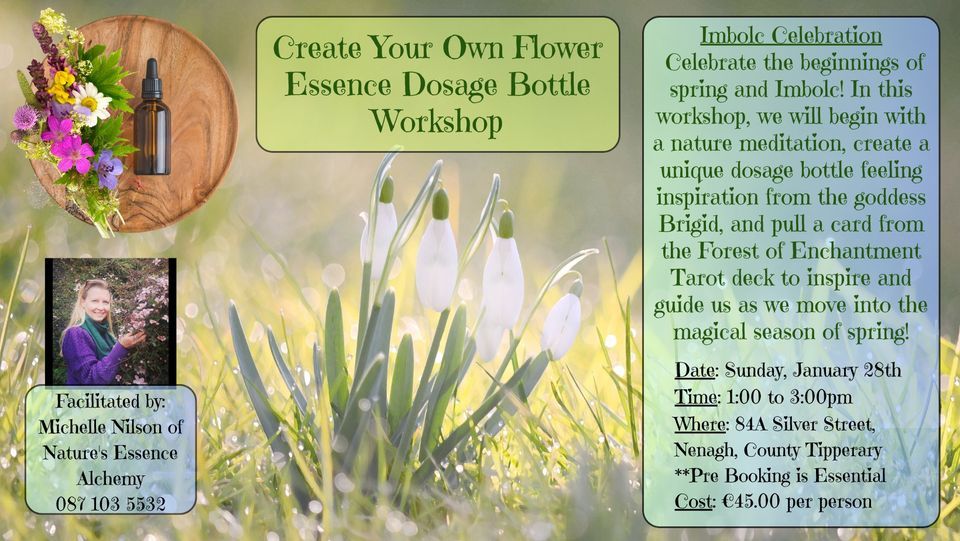 Imbolc Create Your Own Dosage Bottle Workshop, Nenagh, Tipperary, Ireland, Limerick, January 28 ...