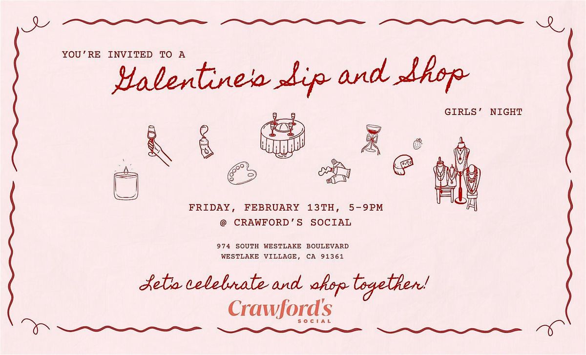 Galentines Sip and Shop @ Crawfords Social, Crawford's Social, Westlake ...