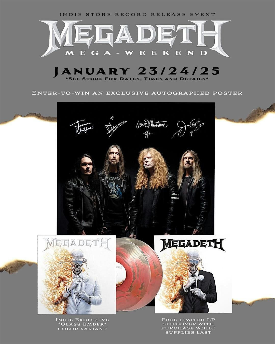 Megadeth Mega-Weekend Listening Party!, Factory Records, Dover, 23 ...