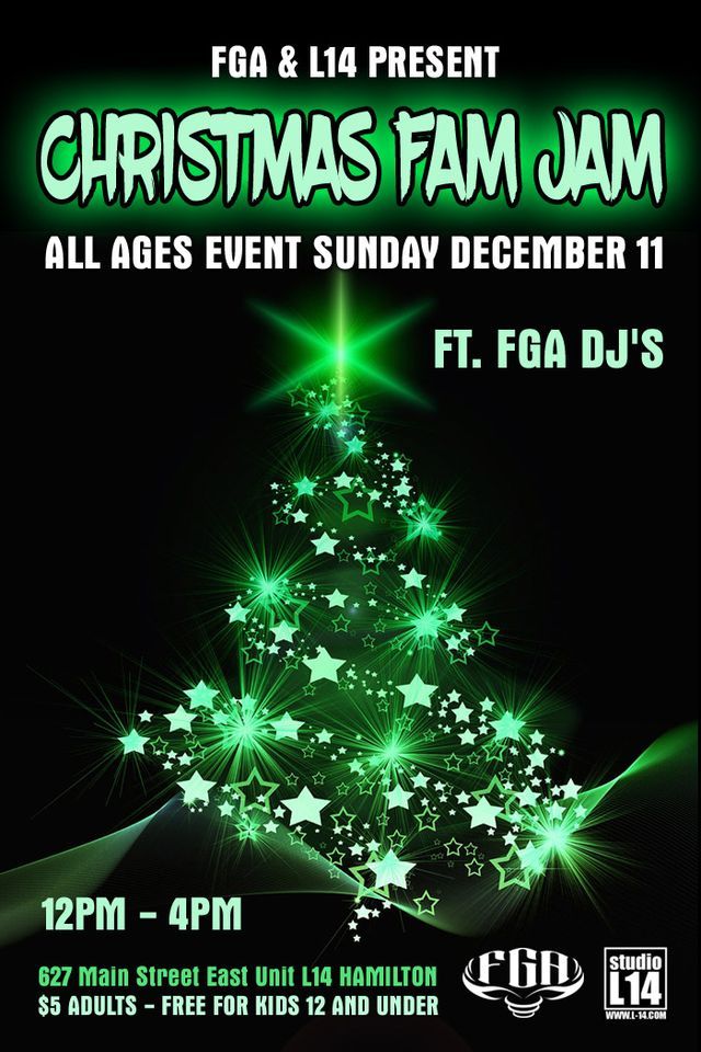 FGA & L14 Present Christmas Fam Jam, Studio L14, Hamilton, December 11 2022 | AllEvents.in