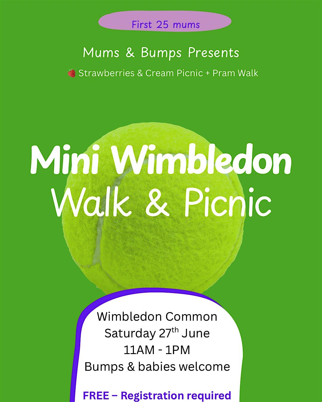 Mini Wimbledon Walk & Picnic – Mums & Bumps, Wimbledon Common, 27 June ...