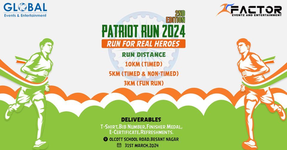 PATRIOT RUN 2024 - RUN FOR REAL HEROES (2ND EDITION), Olcott Memorial ...