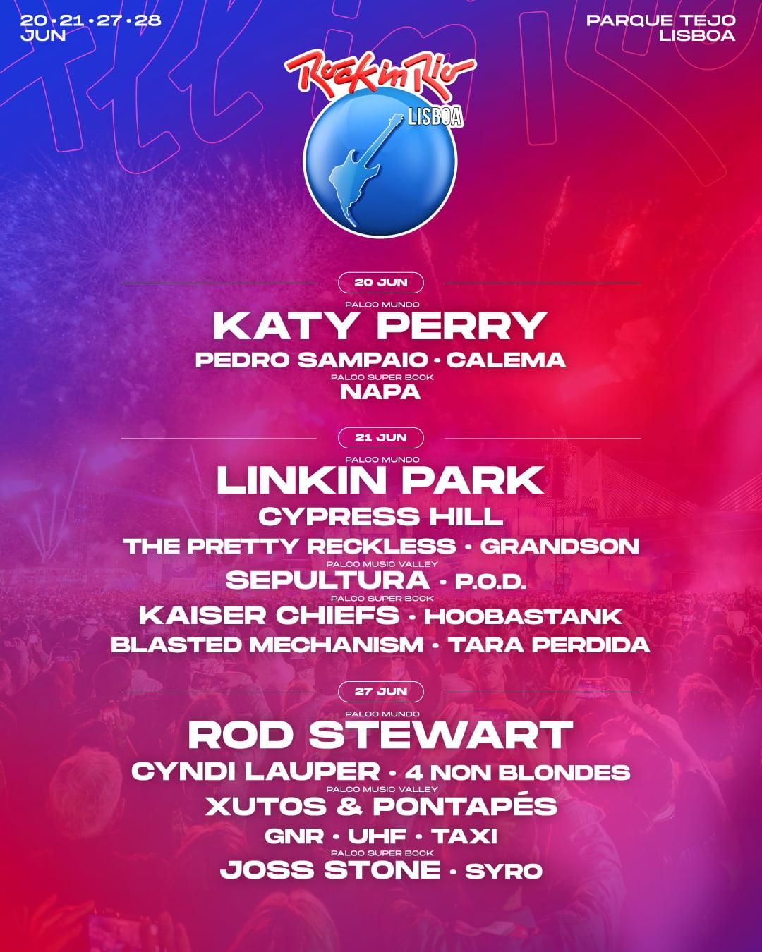 Rock in Rio Lisbon 2026 - Saturday - Rod Stewart, Cyndi Lauper and more ...