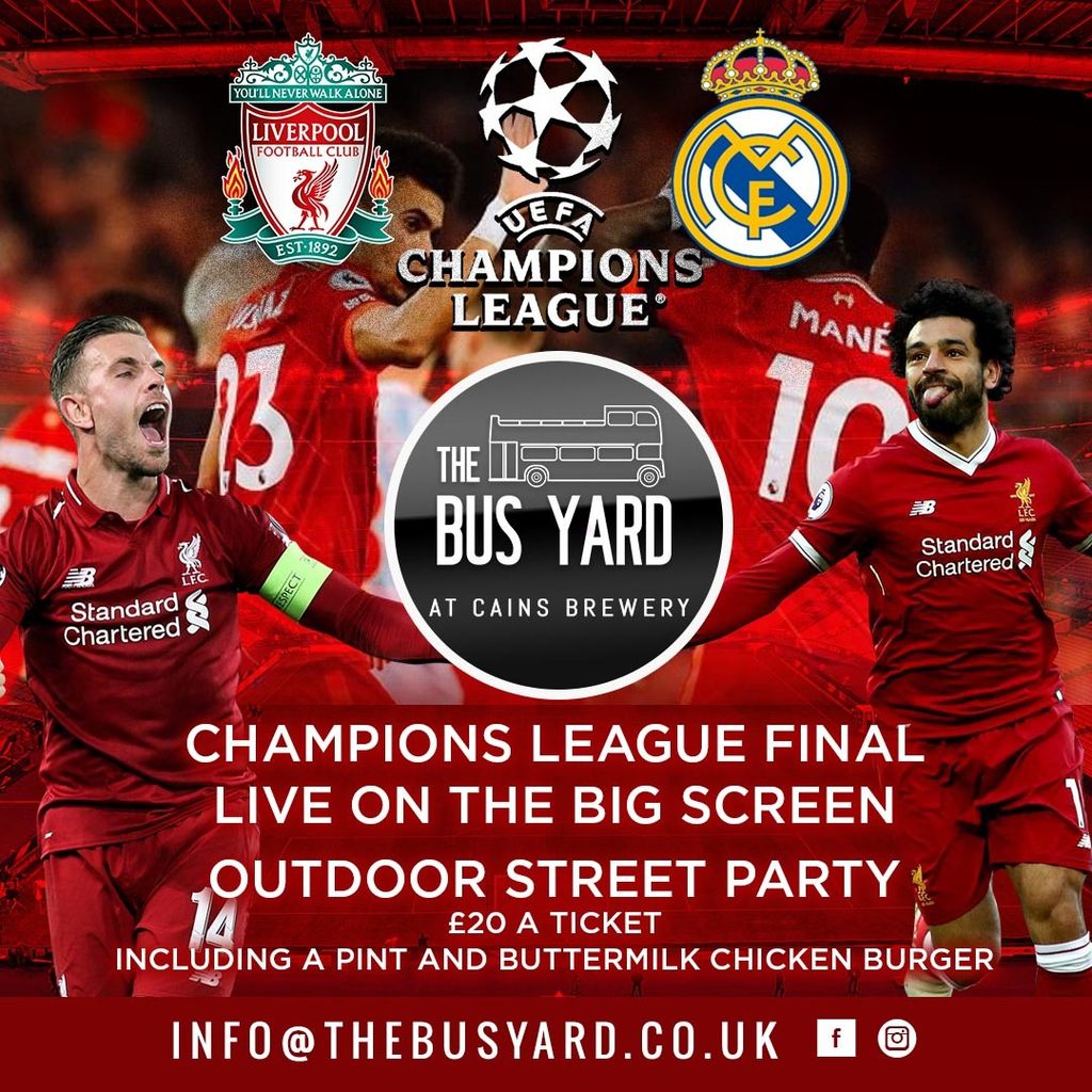 Champions League Final Live At The Bus Yard The Bus Yard Cains Brewery Champions League Final Live At The Bus Yard The Bus Yard Cains Brewery