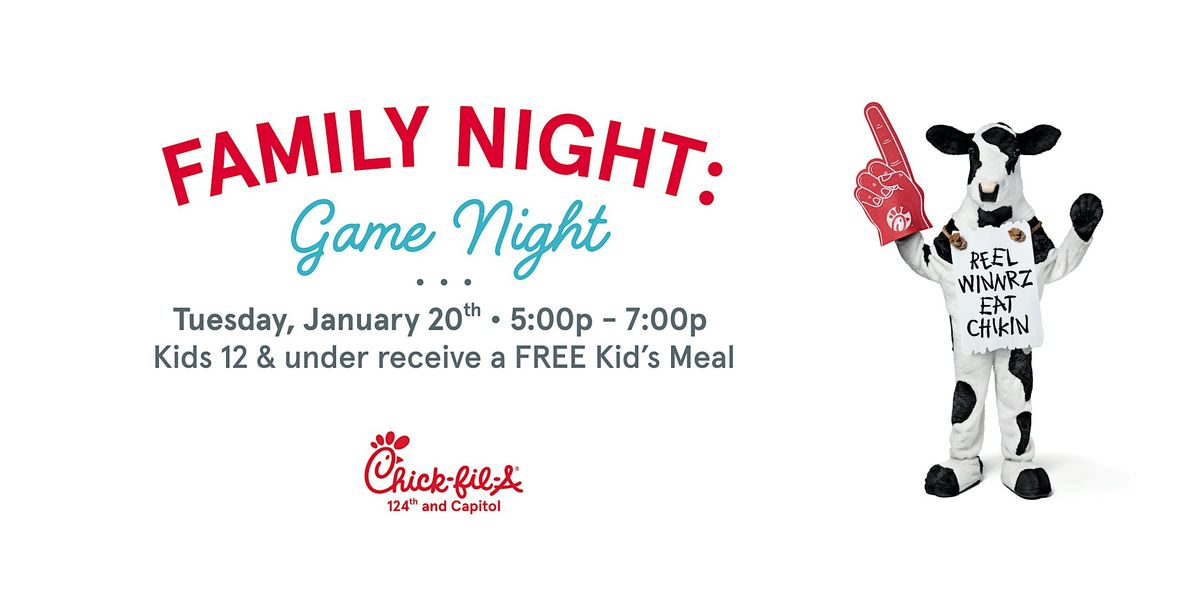 Chick-fil-A Family Night: Game Night, Chick-fil-A, Brookfield, 20 ...