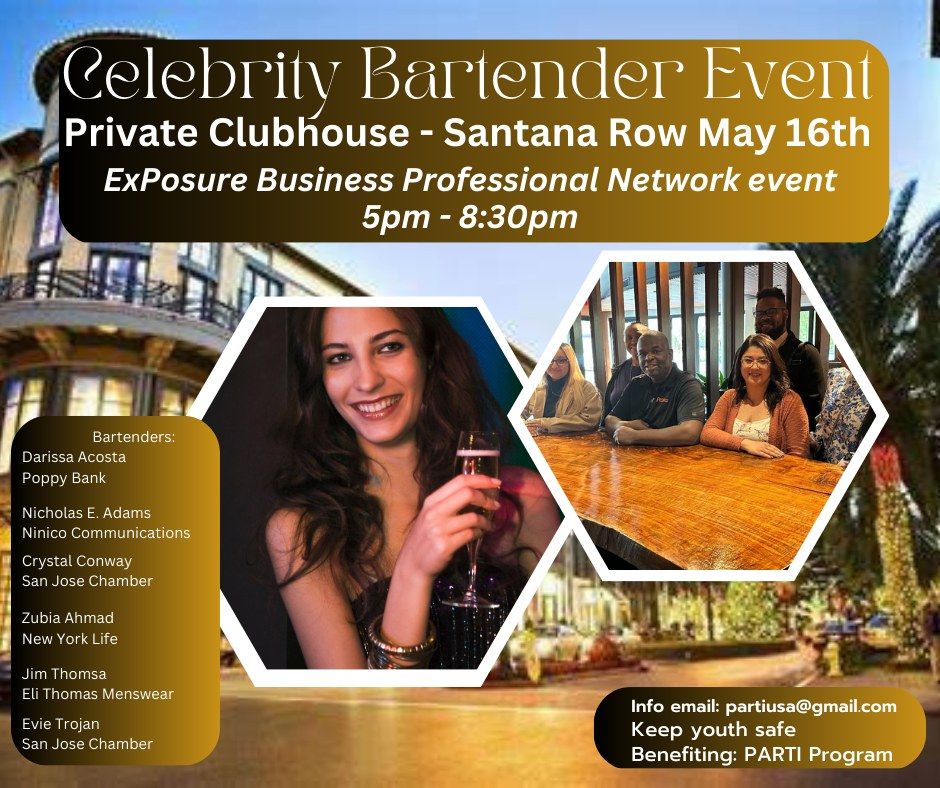 Celebrity Bartender Event in the Row , Santana Row, San Jose, 16 May