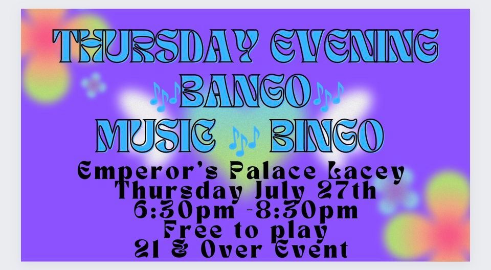 “BANGO” - Music Bingo, Emperor's Palace Lacey, Olympia, July 27 2023 ...