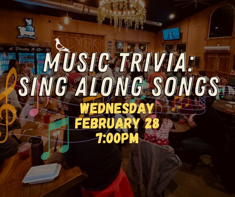 Music Trivia: Sing Along Songs, Eavesdrop Brewery, Centreville, 28 ...