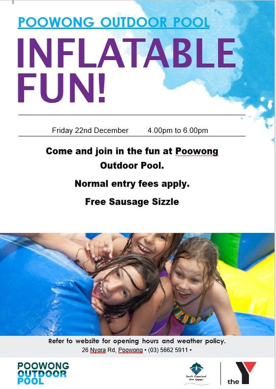 Poowong Inflatable, Poowong Swimming Pool, Bunyip, 22 December 2023 ...