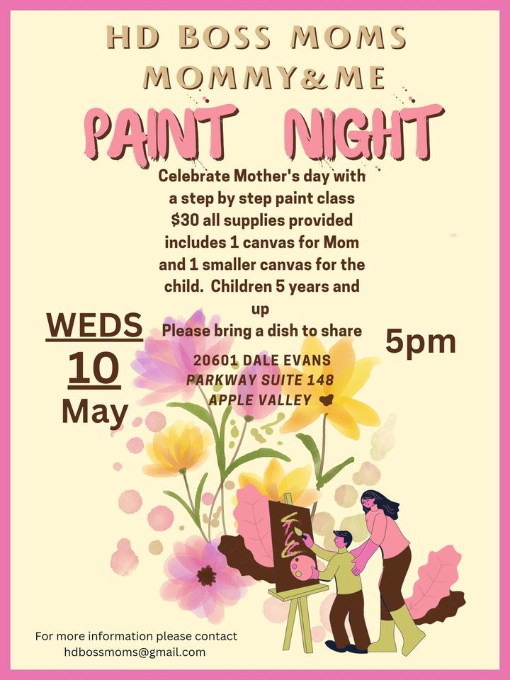 HD Boss Moms Mommy & Me Paint Night, High Desert Boss Moms, Apple ...