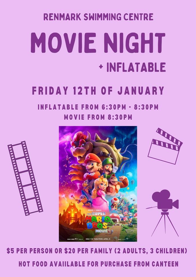 Movie Night at the Renmark Pool, Renmark Swimming Centre, Barmera, 12 ...