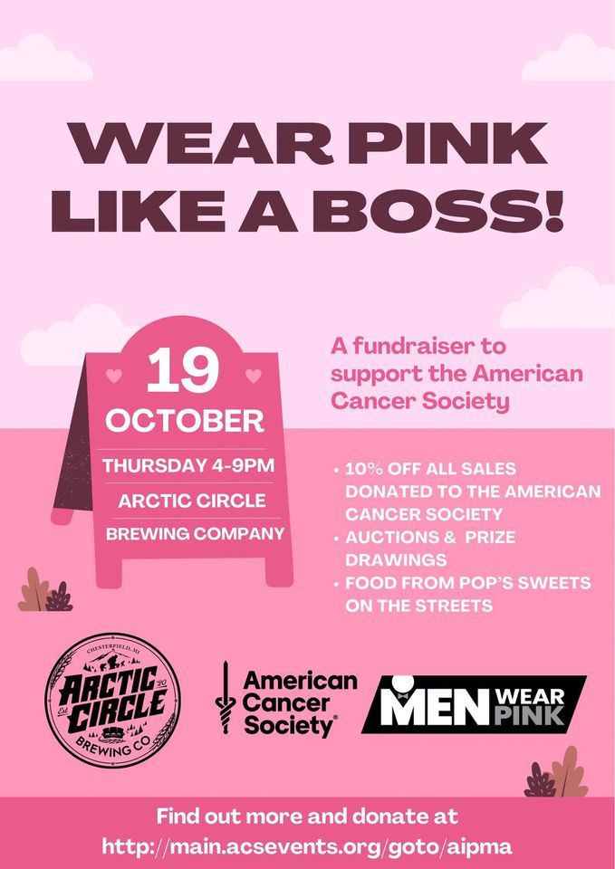 3rd Annual Wear Pink like a Boss Event, Arctic Circle Brewing Company ...