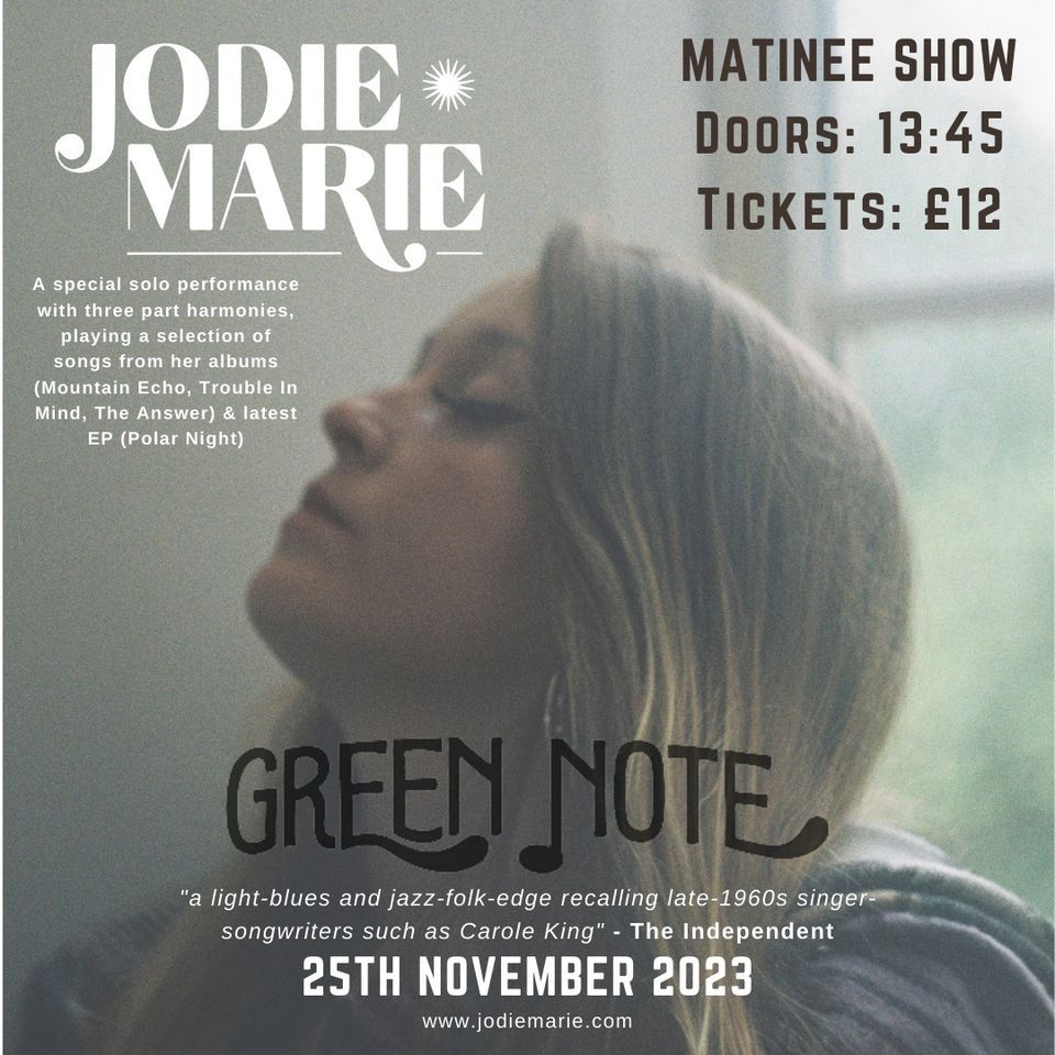 Jodie Marie - Solo Piano Set w/ 3-Part Harmonies, Live at The Green ...