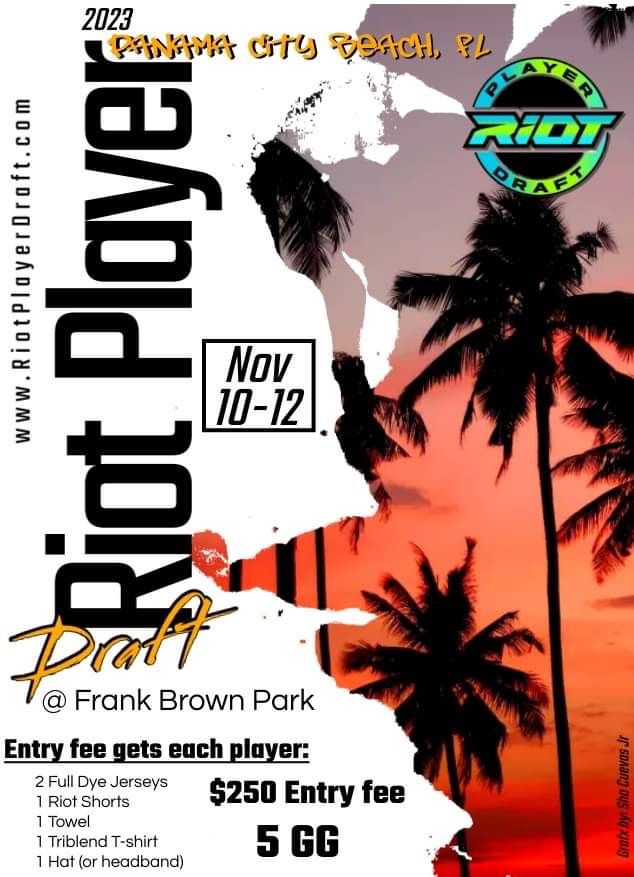 Riot player draft PCB, Frank Brown Park, Panama City, November 10 2023 ...