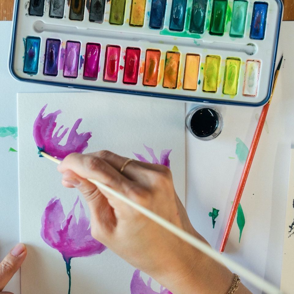 Watercolor + Ink Abstracts, Wildflower Art Studio, Denton, February 3 ...
