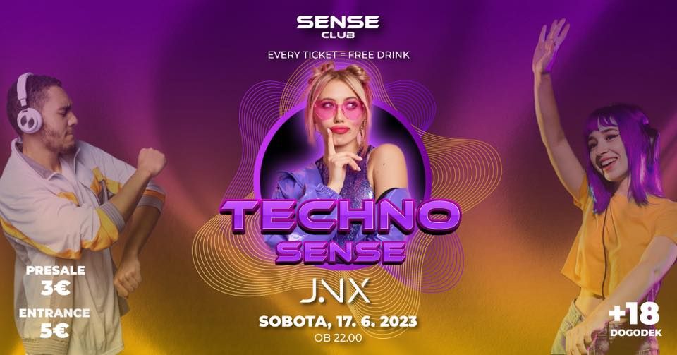 TECHNO SENSE // DJ JNX // 17. 6. 2023 // SENSE CLUB CELJE, Sense Club ...