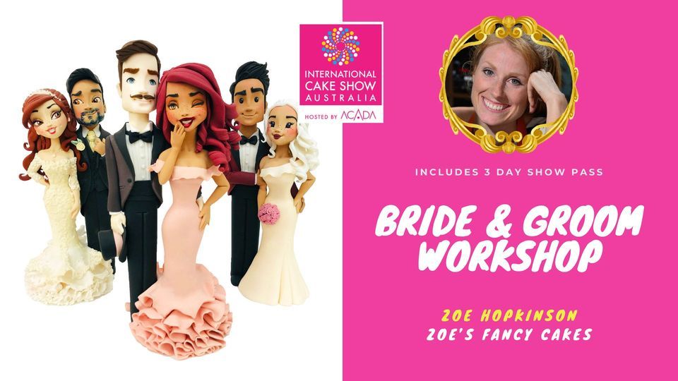 Fun Fondant Bride And Groom Cake Topper 1 Day Workshop Taught By Zoe Hopkinson Zoes Fancy