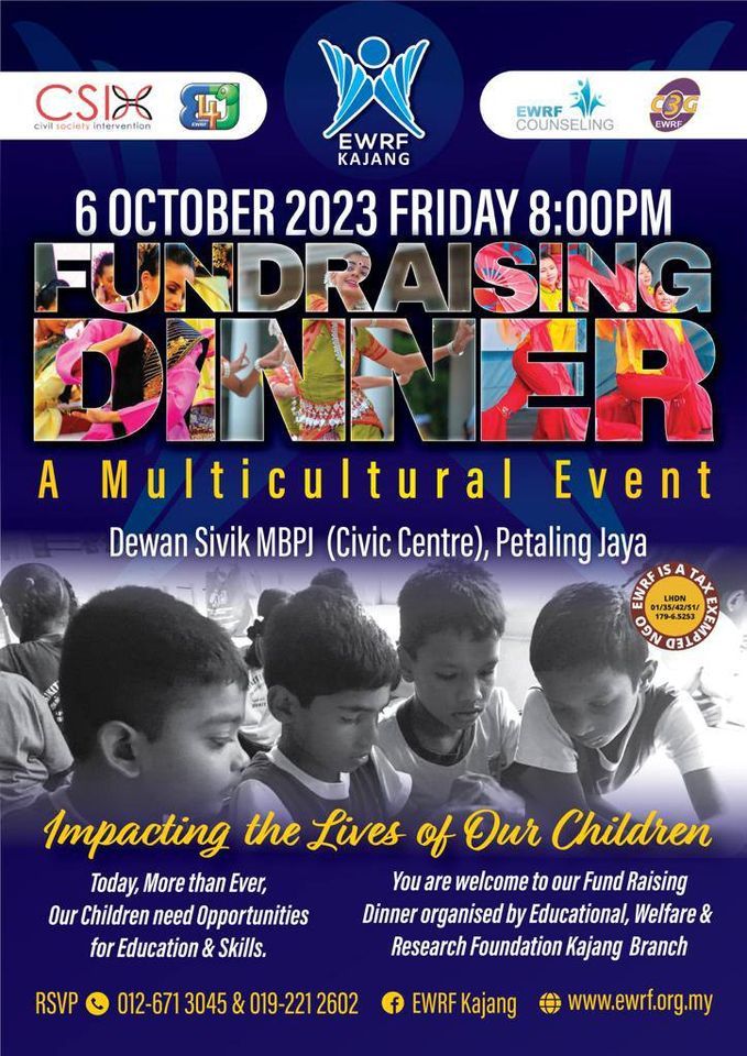 Fundraising Dinner, Dewan Sivik MBPJ, Petaling Jaya, 6 October 2023 ...
