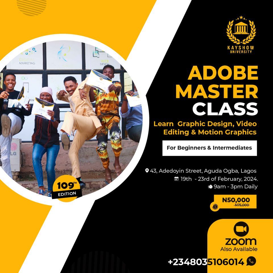 ADOBE MASTER CLASS LAGOS FEBRUARY 2024 EDITION, Kayshow Concept, Lagos ...