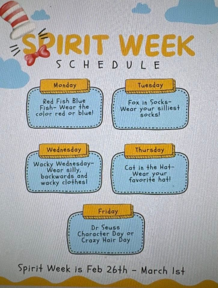 Spirit Week - Dr Seuss , 3070 Pleasant Rd, Fort Mill, SC, 26 February ...