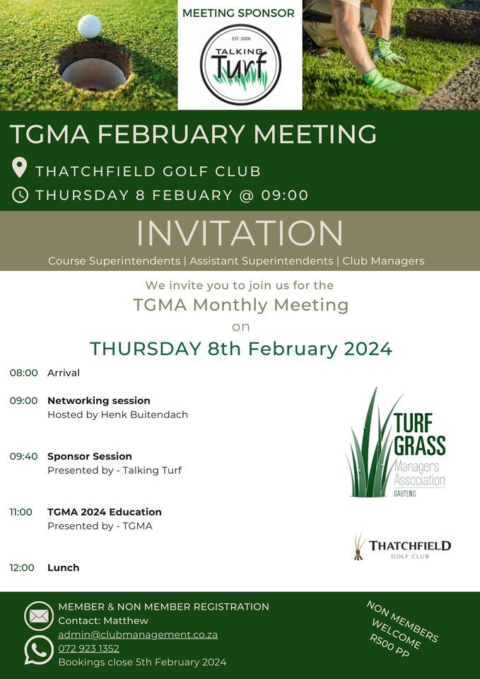 TGMA Feb Monthly Meeting, Thatchfield par3 Golf Club, Centurion ...